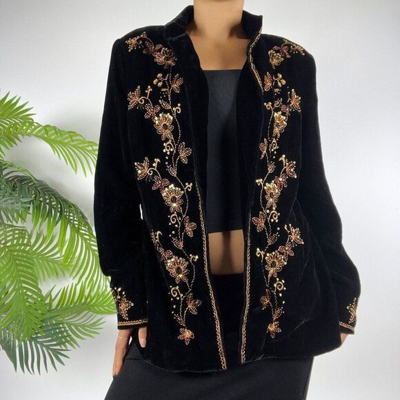 Draper'S & Damon'S | Jackets & Coats | Vintage9s Grunge Black Velvet ...